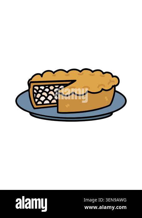spinning motion animation of traditional brazilian empadao chicken pie ...