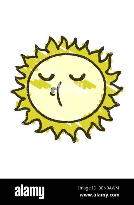changing color animation of Cute Sun Chalk Drawing Stock Video Footage ...
