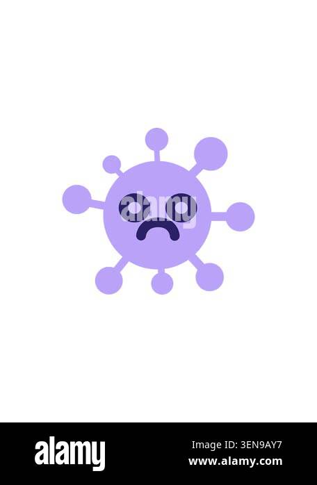sales flash animation of unhappy virus Stock Video Footage - Alamy