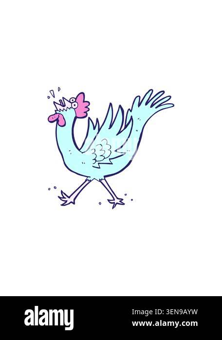 radioactive glowing animation of cartoon rooster image Stock Video ...