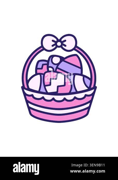 attention grabbing animation of fun easter basket Stock Video Footage ...