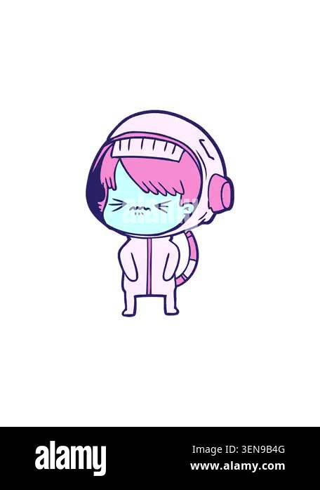 flashy sales animation of angry design space girl Stock Video Footage ...