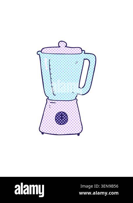 bobbing motion animation of freehand drawn cartoon blender Stock Video ...