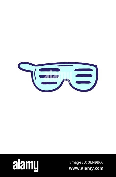 shaking motion animation of cartoon of pair of sunglasses Stock Video ...