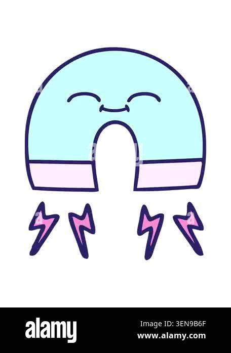 shivering motion animation of cute cartoon of magnet Stock Video ...