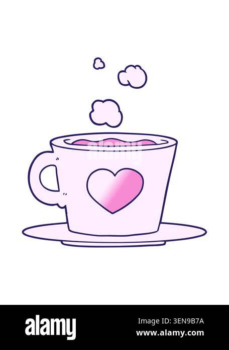 bobbing motion animation of a lovely cup of coffee Stock Video Footage ...