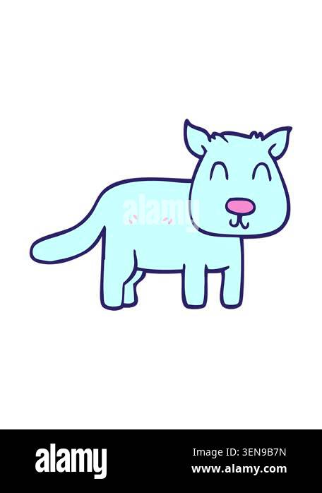 shine light effect animation of doodle calm dog Stock Video Footage - Alamy