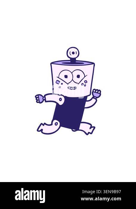 sales flash animation of happy robot cartoon character Stock Video ...