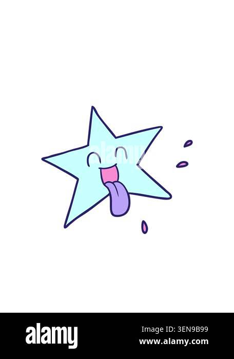 blinking radial lines animation of cartoon star design Stock Video ...