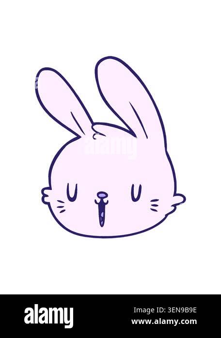 jiggle motion animation of cartoon rabbit face Stock Video Footage - Alamy