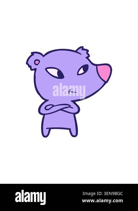 attention grabbing animation of a cartoon bear Stock Video Footage - Alamy