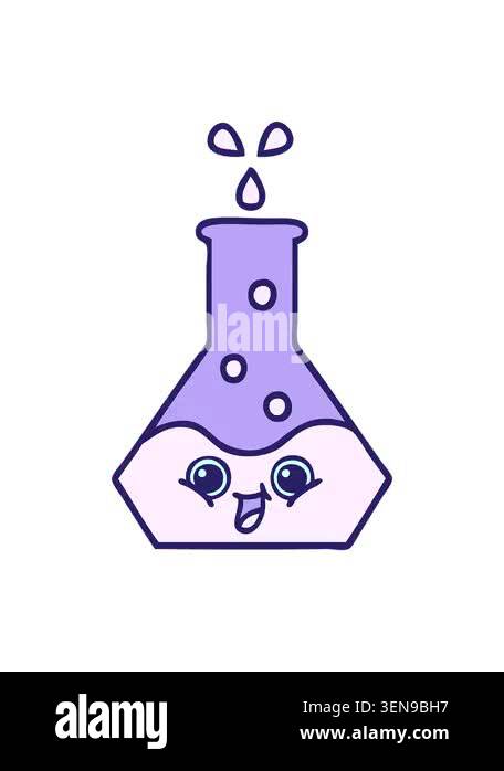 pixelize effect animation of science beaker cartoon Stock Video Footage ...