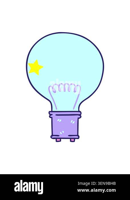 twinkling stars effect animation of hand drawn quirky cartoon light ...