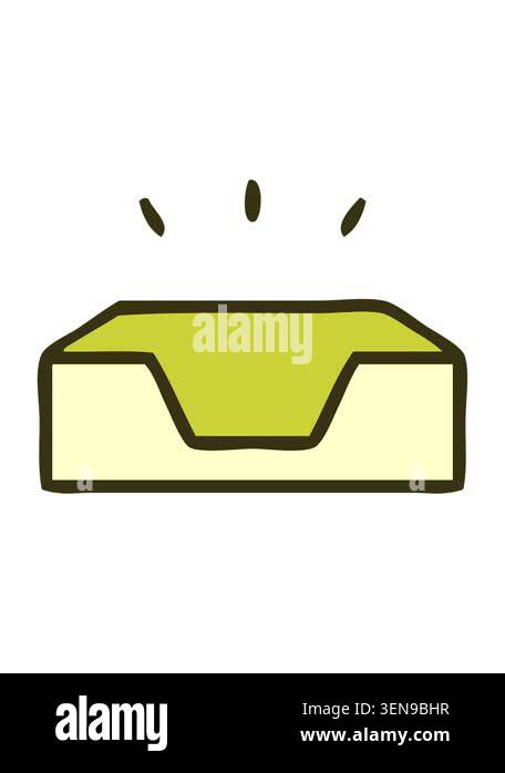 changing color animation of cute cartoon of a empty in tray Stock Video ...