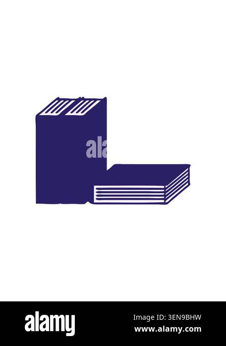 spinning motion animation of cute cartoon of a of books Stock Video ...