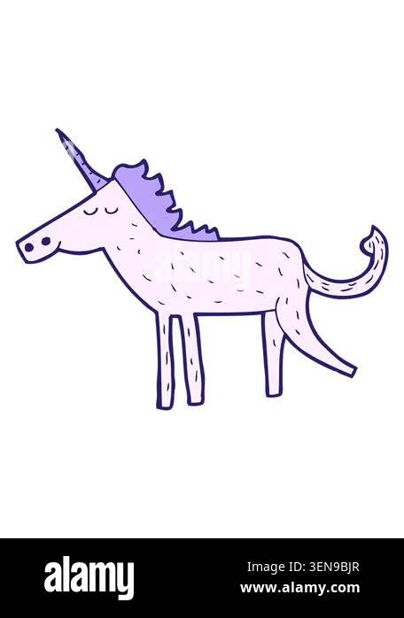 shaking motion animation of cartoon unicorn Stock Video Footage - Alamy