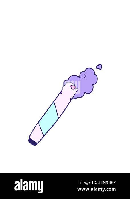 jumping motion animation of cartoon of a rolled cigarette Stock Video ...