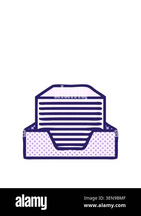 stretching up animation of comic book style cartoon of a stack of ...