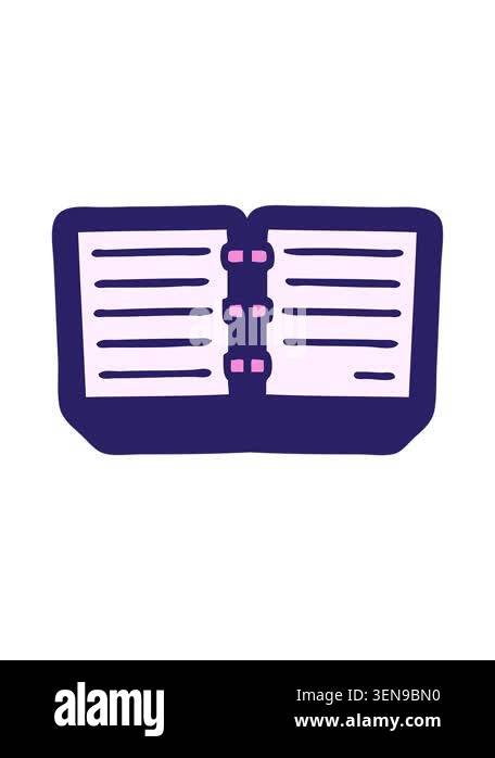 pressure popping animation of cute cartoon of a stack of diaries Stock ...