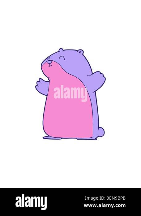 starburst effect animation of hamster cartoon Stock Video Footage - Alamy
