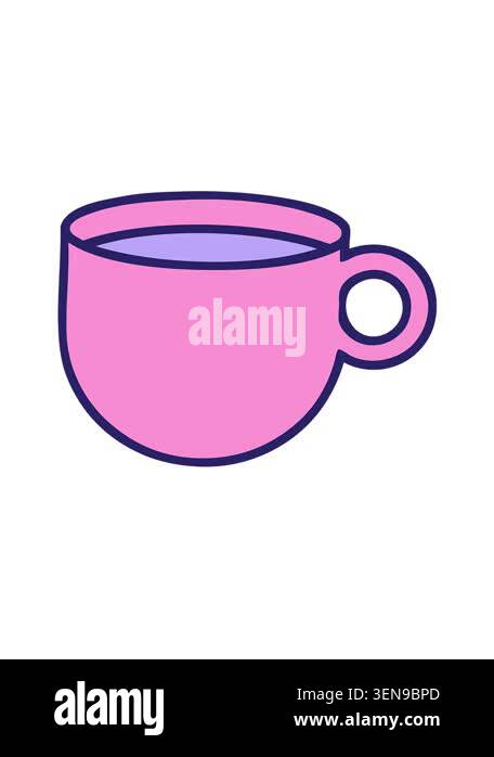 vibrating motion animation of cartoon of cup of coffee Stock Video ...