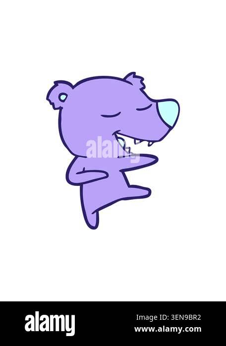 attention grabbing animation of bear cartoon doodle Stock Video Footage ...