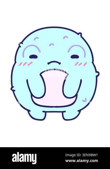 jiggle and pause animation of cartoon of a sad little toad Stock Video ...