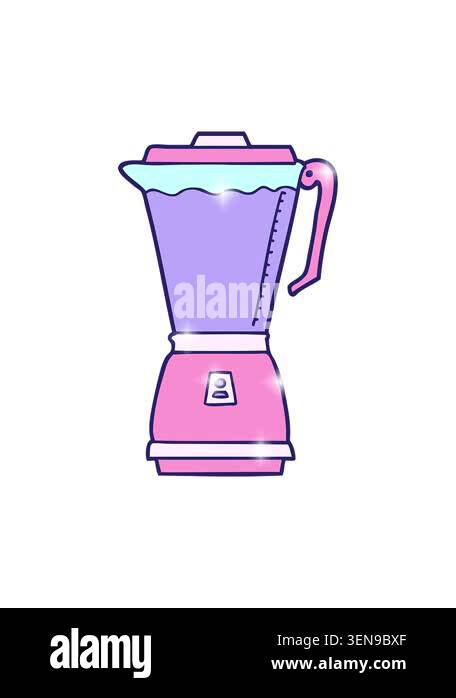glitter effect animation of a cartoon food processor Stock Video ...
