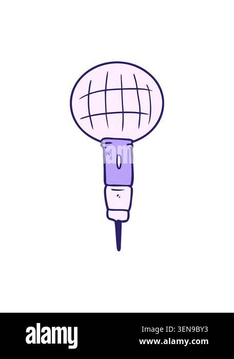 pressure popping animation of cartoon microphone design Stock Video ...