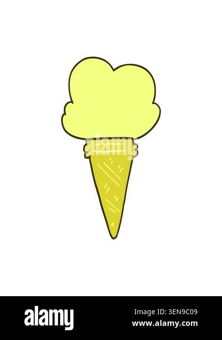 changing color animation of ice cream with face Stock Video Footage - Alamy
