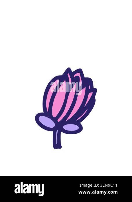 stretching up animation of brazilian carnival thrown fake flower ...