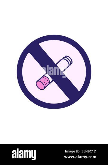 popping motion animation of no smoking allowed sign Stock Video Footage ...