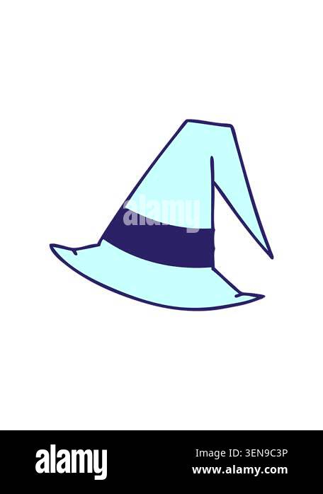 popping motion animation of spooky witch hat design Stock Video Footage ...