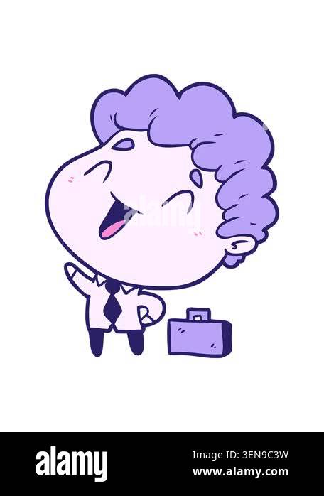 pressure popping animation of cute cartoon businessman Stock Video ...