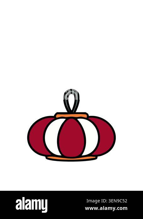 stretching up animation of a hanging traditonal japanese lantern Stock ...