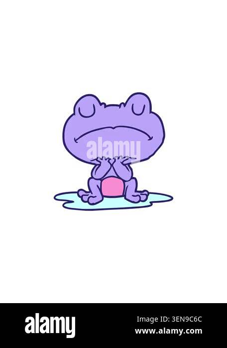 flashy sales animation of cartoon frog in puddle Stock Video Footage ...