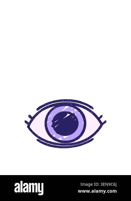 stretching up animation of an Eye Symbol Chalk Drawing Stock Video ...