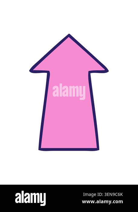 bobbing motion animation of hand drawn quirky drawing of an arrow Stock ...