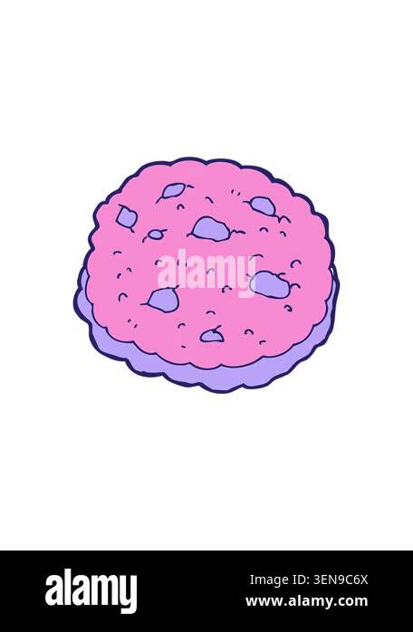sales flash animation of chocolate chip cookie cartoon Stock Video ...