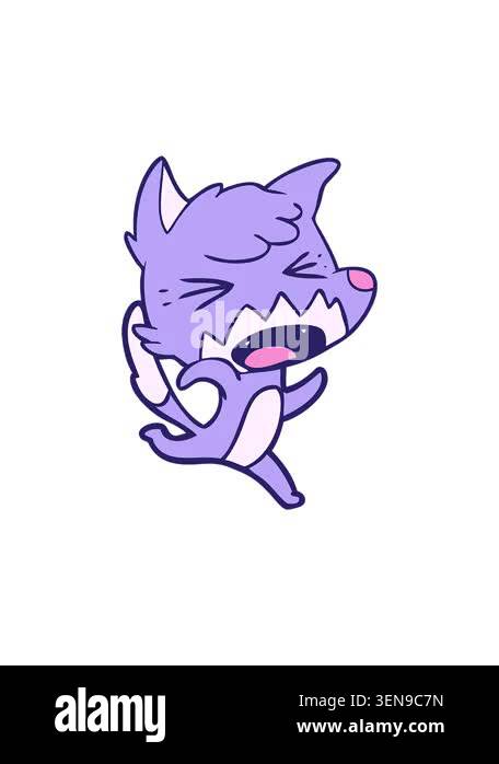 spinning motion animation of angry cartoon fox running Stock Video ...