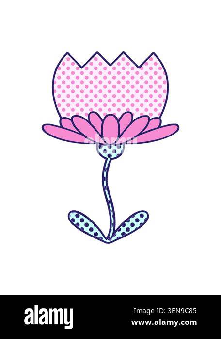 shine light effect animation of comic book cartoon of a flower Stock ...