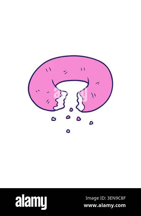 flashy sales animation of cartoon donut drawing Stock Video Footage - Alamy