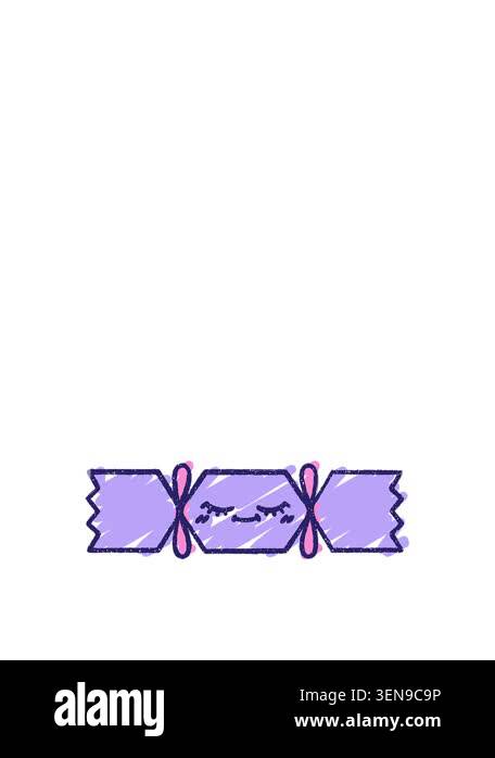 stretching up animation of Christmas Cracker Chalk Drawing design Stock ...