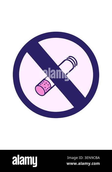 pressure popping animation of no smoking allowed sign Stock Video ...