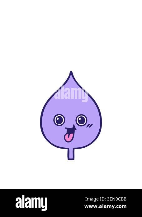 stretching up animation of cartoon of a expressional leaf image Stock ...