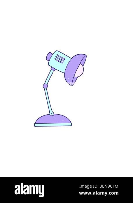 horizontally vibrating animation of cartoon lamp Stock Video Footage ...