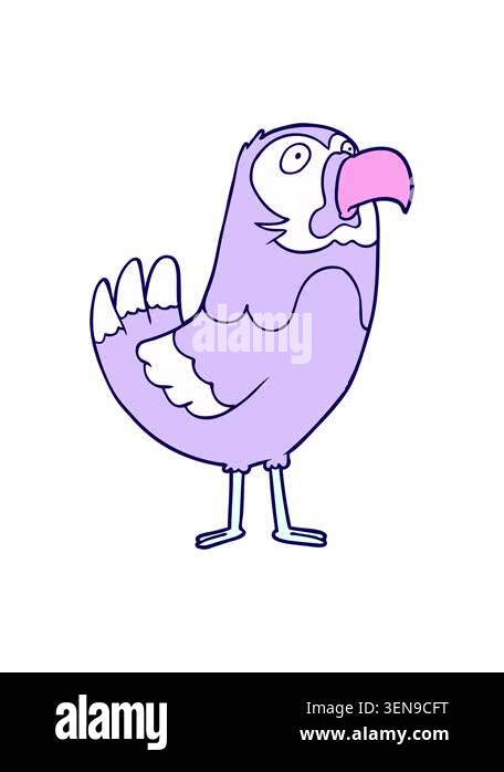 neon light effect animation of cartoon parrot Stock Video Footage - Alamy