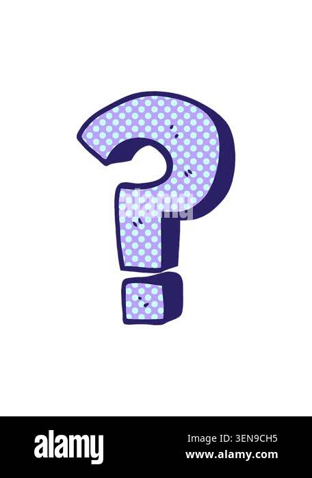 bobbing motion animation of cartoon doodle question mark Stock Video ...