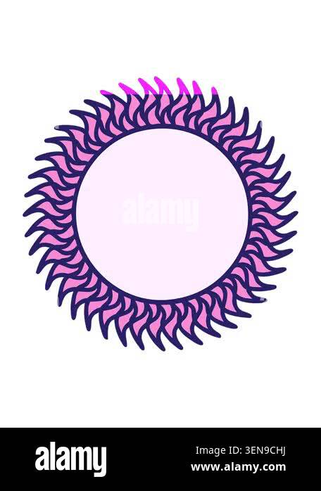 power up animation of tattoo in traditional style of a medieval sun ...