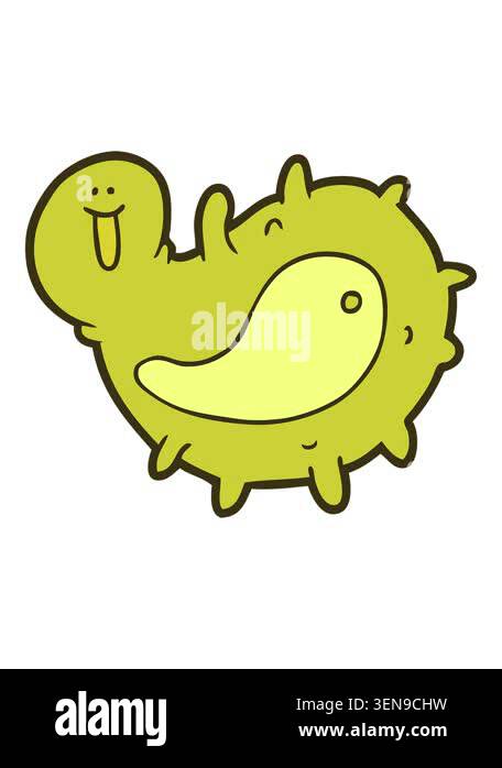 changing color animation of cartoon germ drawing Stock Video Footage ...